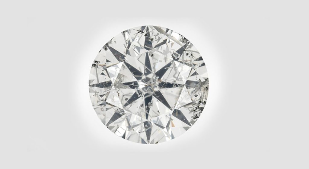 Natural Diamond with Extensive Network of Etch Channels - Solitaire ...