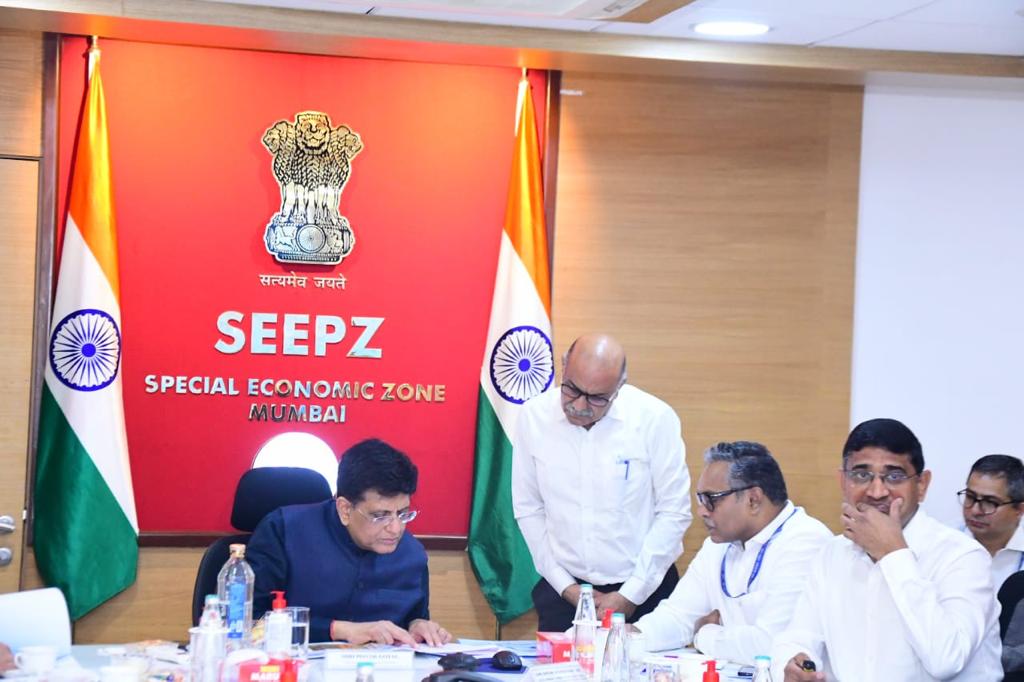 Shri Piyush Goyal Reviews the SEEPZ Mega CFC Project, Launches a New ...